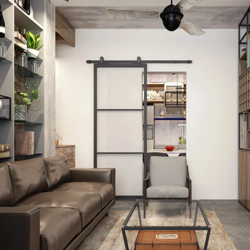 Metal Glass Barn Doors - Spark Hardware